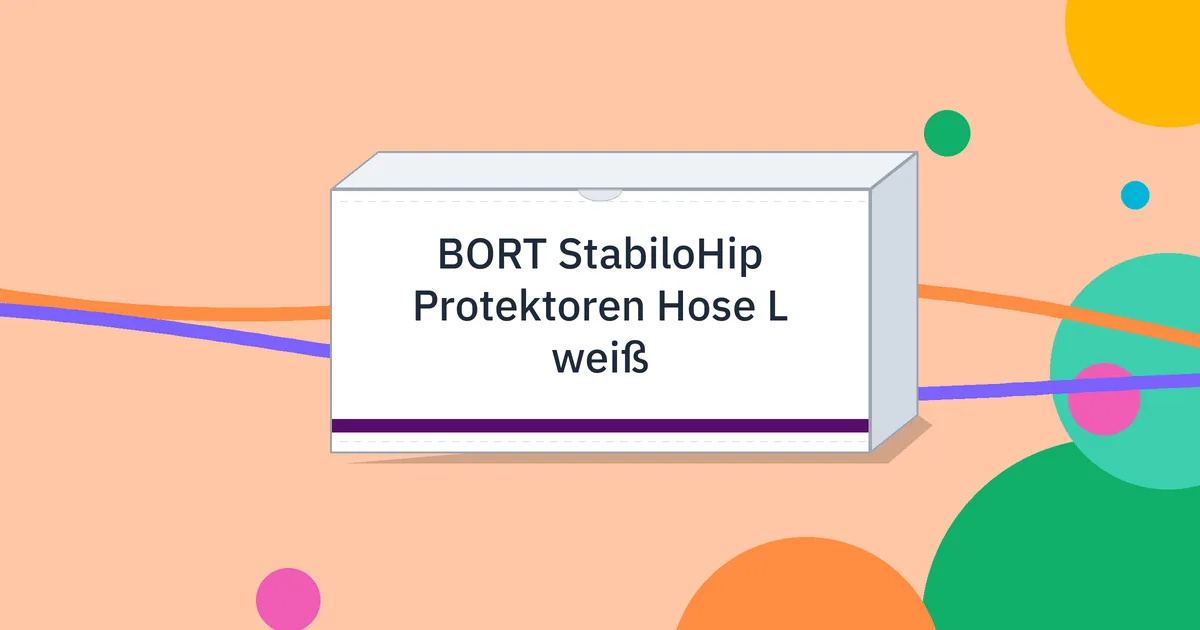Symbolbild: Packung mit der Aufschrift BORT StabiloHip Protektoren Hose L weiß (PZN 05563831) – Verfügbarkeit und Bezug in Apotheken in Frankfurt am Main