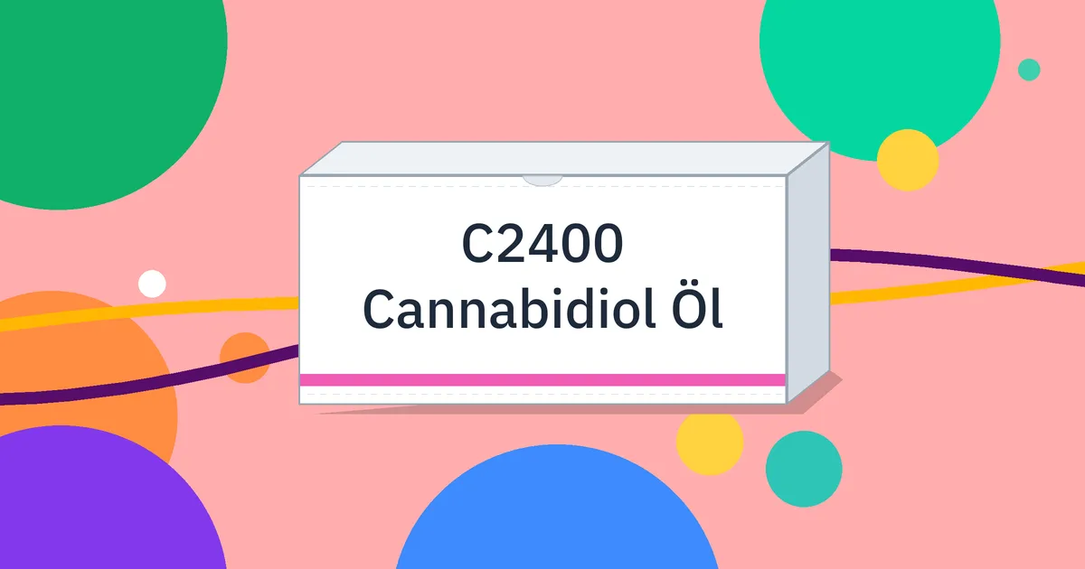 Symbolbild: Packung mit der Aufschrift C2400 Cannabidiol Öl (PZN 17878505) – Verfügbarkeit und Bezug in Apotheken in Frankfurt am Main