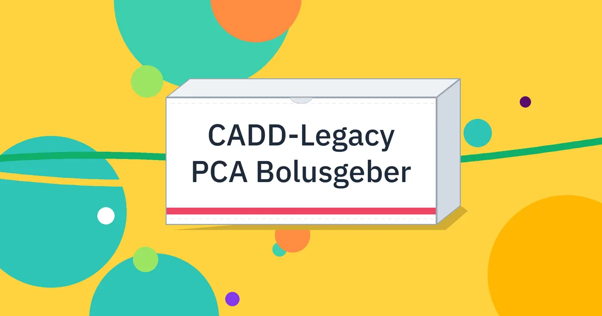 Symbolbild: Packung mit der Aufschrift CADD-Legacy PCA Bolusgeber (PZN 14437284) – Verfügbarkeit und Bezug in Apotheken in Frankfurt am Main