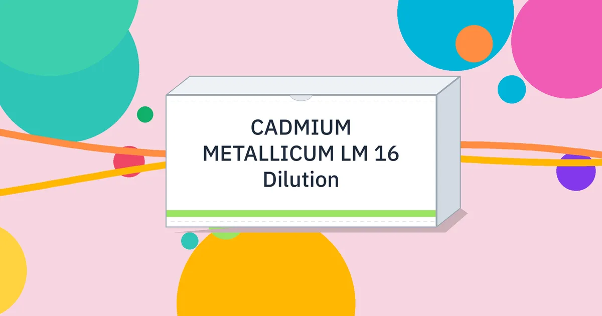 Symbolbild: Packung mit der Aufschrift CADMIUM METALLICUM LM 16 Dilution (PZN 13400296) – Verfügbarkeit und Bezug in Apotheken in Frankfurt am Main