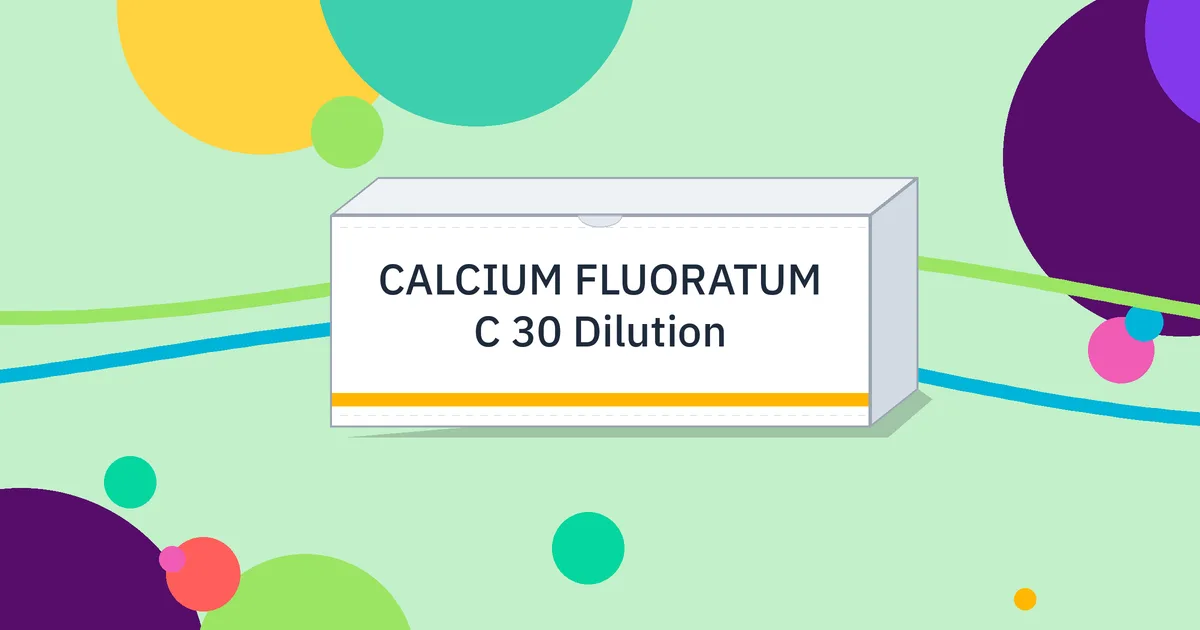Symbolbild: Packung mit der Aufschrift CALCIUM FLUORATUM C 30 Dilution (PZN 02895107) – Verfügbarkeit und Bezug in Apotheken in Frankfurt am Main
