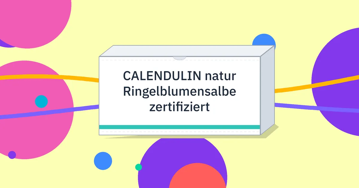 Symbolbild: Packung mit der Aufschrift CALENDULIN natur Ringelblumensalbe zertifiziert (PZN 18386649) – Verfügbarkeit und Bezug in Apotheken in Frankfurt am Main
