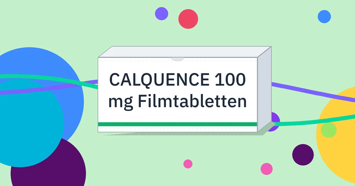 Symbolbild: Packung mit der Aufschrift CALQUENCE 100 mg Filmtabletten (PZN 20274768) – Verfügbarkeit und Bezug in Apotheken in Frankfurt am Main