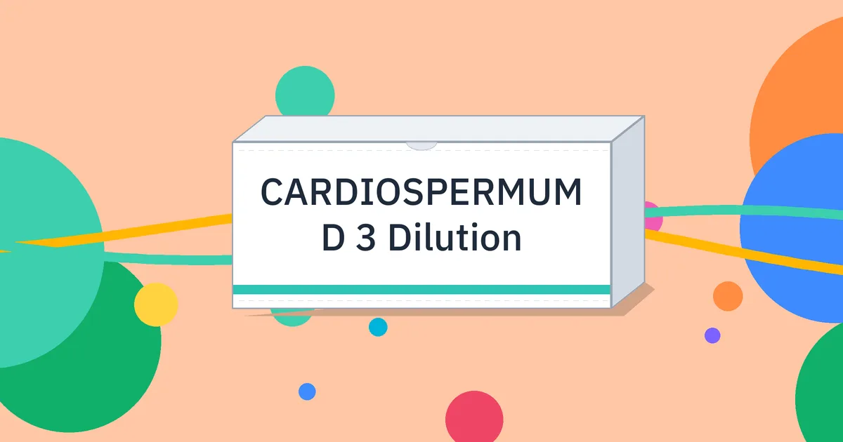 Symbolbild: Packung mit der Aufschrift CARDIOSPERMUM D 3 Dilution (PZN 02609969) – Verfügbarkeit und Bezug in Apotheken in Frankfurt am Main