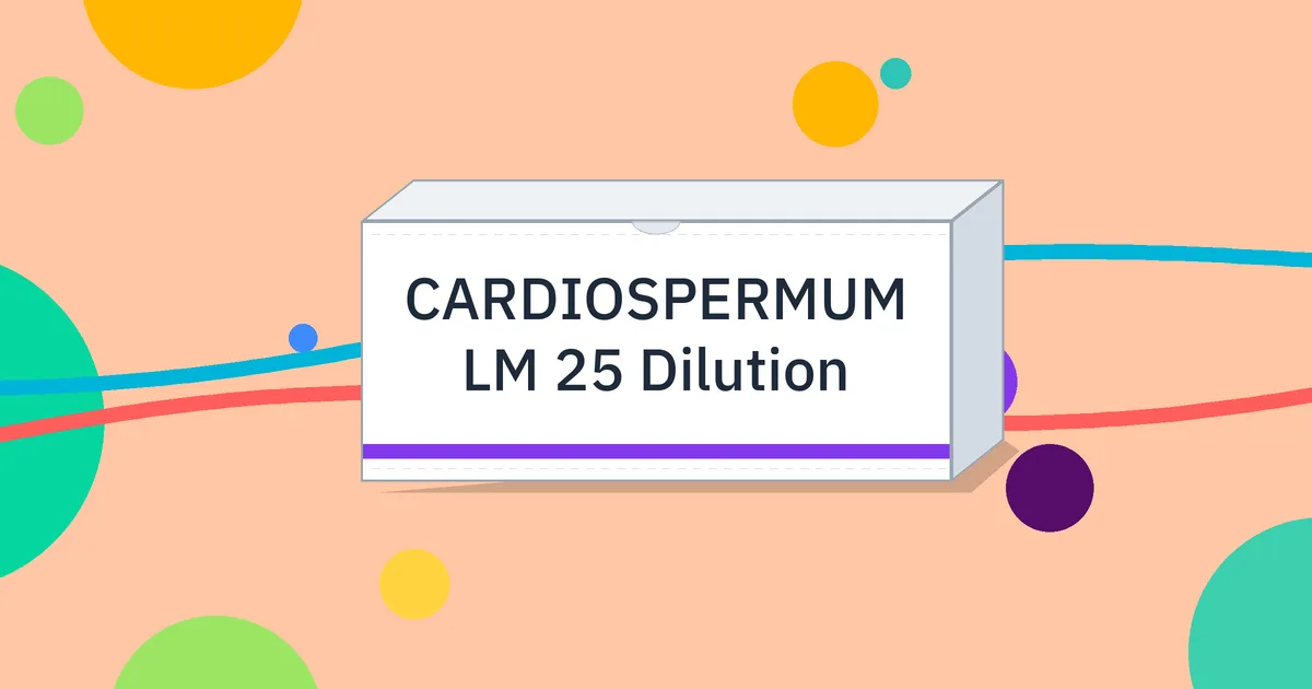 Symbolbild: Packung mit der Aufschrift CARDIOSPERMUM LM 25 Dilution (PZN 12810460) – Verfügbarkeit und Bezug in Apotheken in Frankfurt am Main
