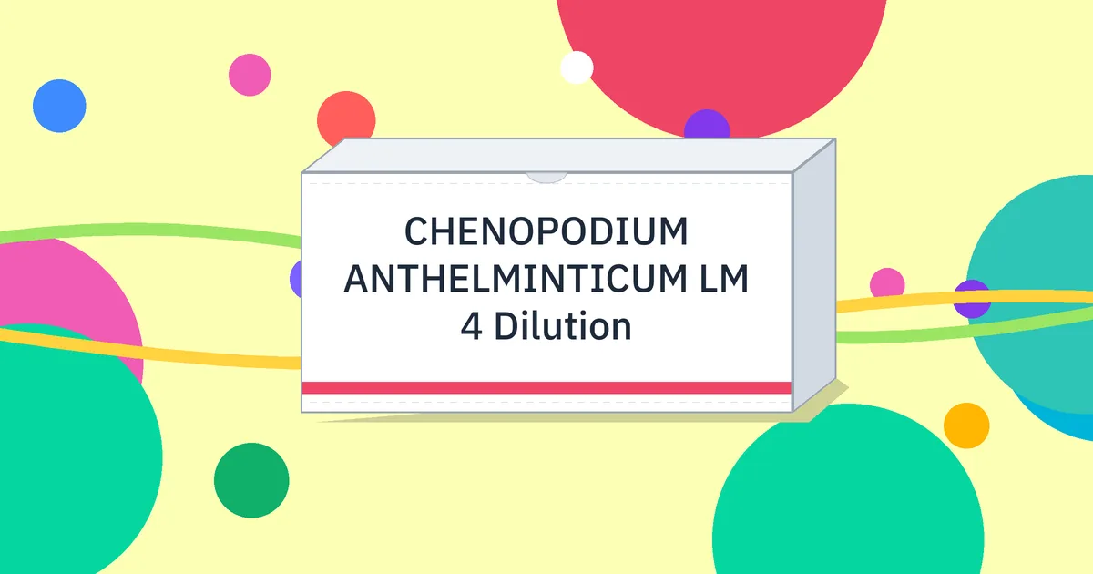 Symbolbild: Packung mit der Aufschrift CHENOPODIUM ANTHELMINTICUM LM 4 Dilution (PZN 13440723) – Verfügbarkeit und Bezug in Apotheken in Frankfurt am Main