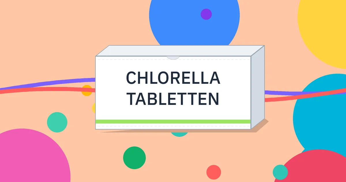 Symbolbild: Packung mit der Aufschrift CHLORELLA TABLETTEN (PZN 00693457) – Verfügbarkeit und Bezug in Apotheken in Frankfurt am Main