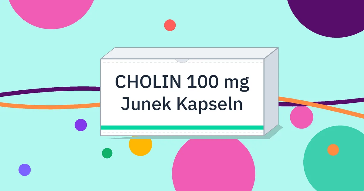 Symbolbild: Packung mit der Aufschrift CHOLIN 100 mg Junek Kapseln (PZN 07089210) – Verfügbarkeit und Bezug in Apotheken in Frankfurt am Main