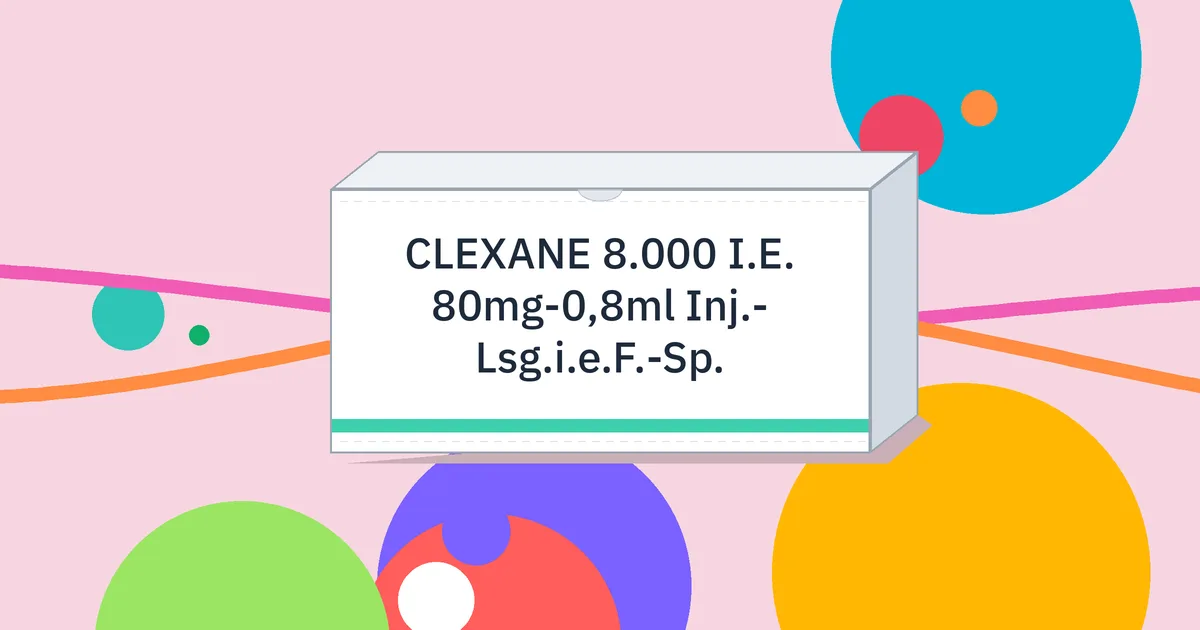 Symbolbild: Packung mit der Aufschrift CLEXANE 8.000 I.E. 80mg-0,8ml Inj.-Lsg.i.e.F.-Sp. (PZN 15395033) – Verfügbarkeit und Bezug in Apotheken in Frankfurt am Main
