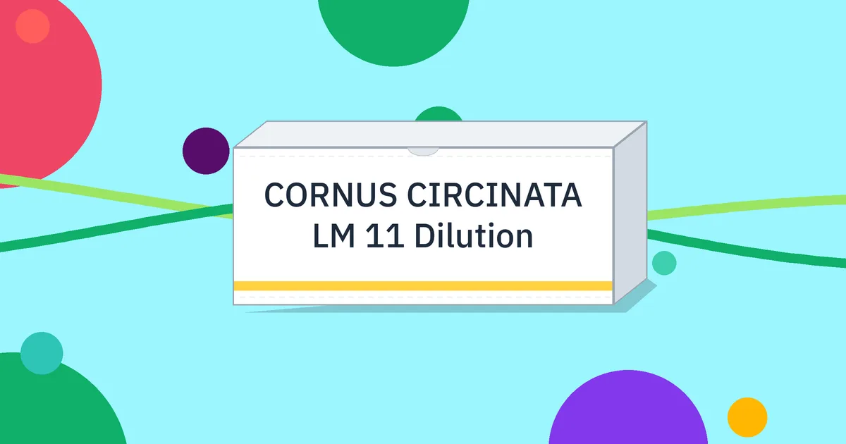 Symbolbild: Packung mit der Aufschrift CORNUS CIRCINATA LM 11 Dilution (PZN 13452152) – Verfügbarkeit und Bezug in Apotheken in Frankfurt am Main