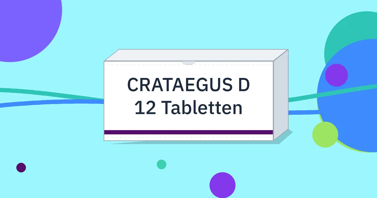 Symbolbild: Packung mit der Aufschrift CRATAEGUS D 12 Tabletten (PZN 04214100) – Verfügbarkeit und Bezug in Apotheken in Frankfurt am Main