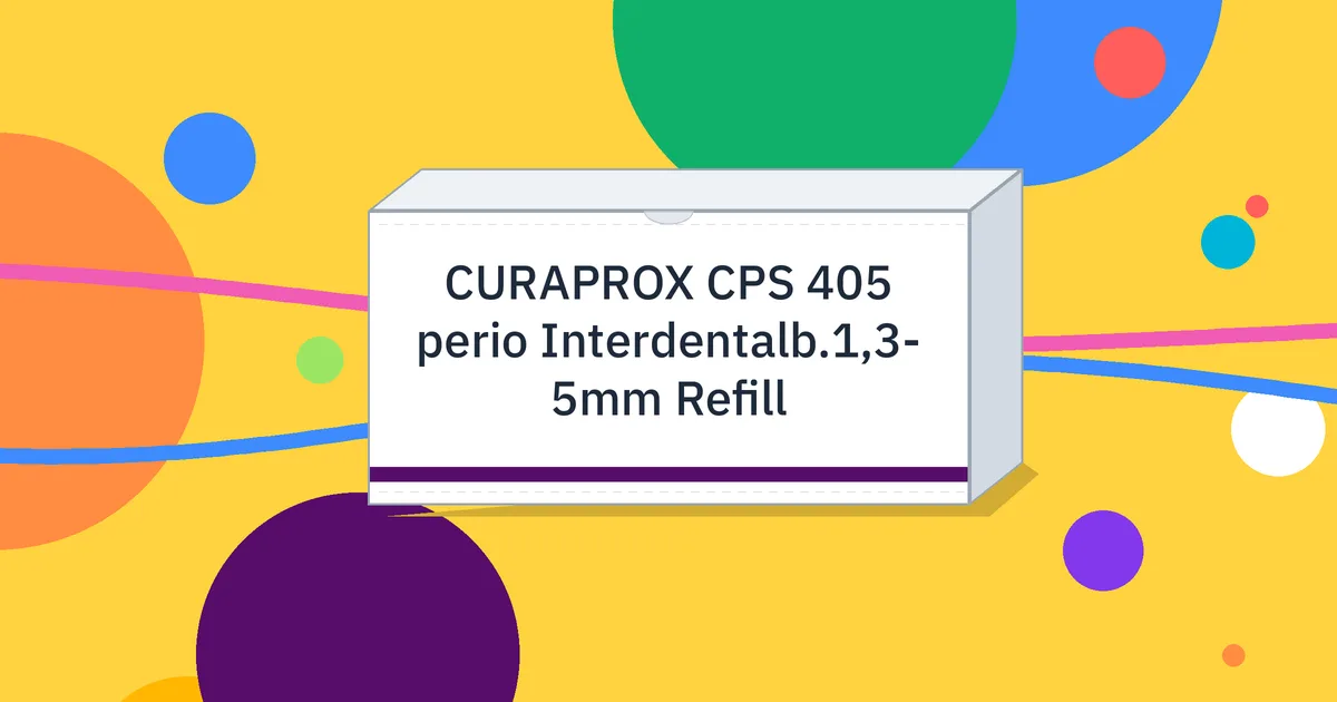 Symbolbild: Packung mit der Aufschrift CURAPROX CPS 405 perio Interdentalb.1,3-5mm Refill (PZN 17616716) – Verfügbarkeit und Bezug in Apotheken in Frankfurt am Main