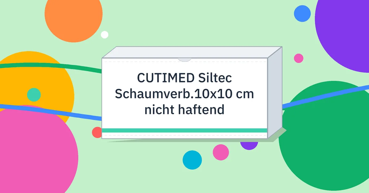 Symbolbild: Packung mit der Aufschrift CUTIMED Siltec Schaumverb.10x10 cm nicht haftend (PZN 16828356) – Verfügbarkeit und Bezug in Apotheken in Frankfurt am Main