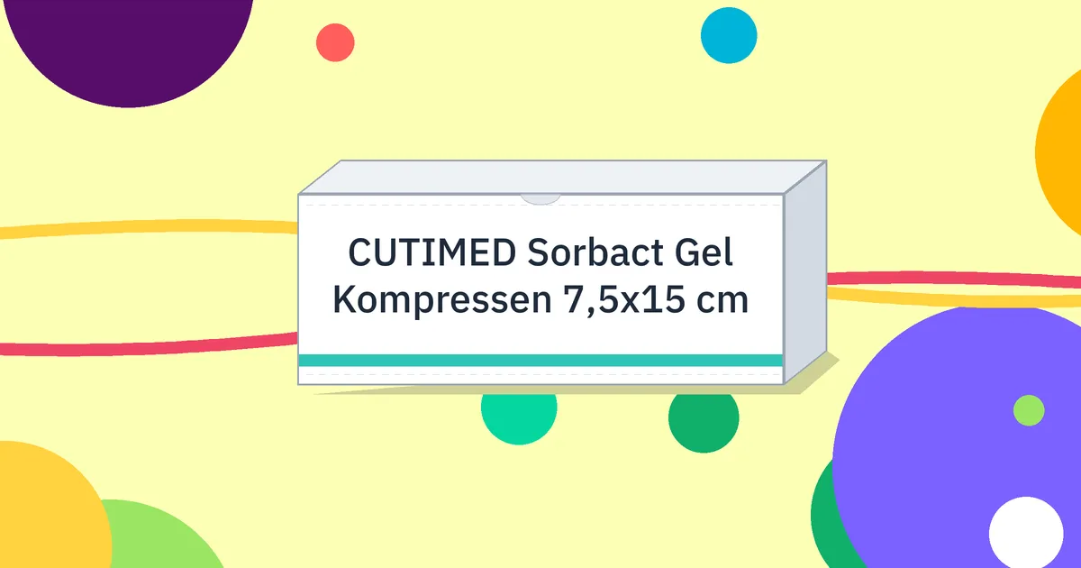 Symbolbild: Packung mit der Aufschrift CUTIMED Sorbact Gel Kompressen 7,5x15 cm (PZN 15590711) – Verfügbarkeit und Bezug in Apotheken in Frankfurt am Main