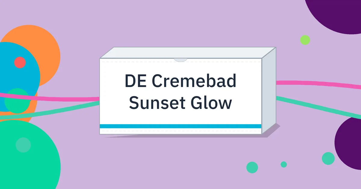 Symbolbild: Packung mit der Aufschrift DE Cremebad Sunset Glow (PZN 19116805) – Verfügbarkeit und Bezug in Apotheken in Frankfurt am Main
