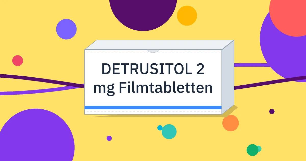 Symbolbild: Packung mit der Aufschrift DETRUSITOL 2 mg Filmtabletten (PZN 07631620) – Verfügbarkeit und Bezug in Apotheken in Frankfurt am Main
