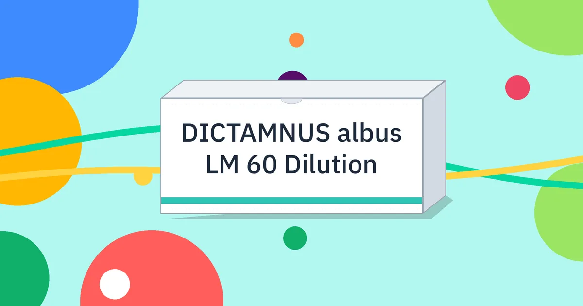 Symbolbild: Packung mit der Aufschrift DICTAMNUS albus LM 60 Dilution (PZN 13464959) – Verfügbarkeit und Bezug in Apotheken in Frankfurt am Main