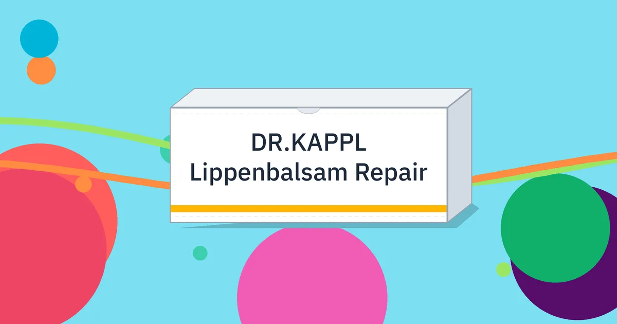 Symbolbild: Packung mit der Aufschrift DR.KAPPL Lippenbalsam Repair (PZN 12747112) – Verfügbarkeit und Bezug in Apotheken in Frankfurt am Main