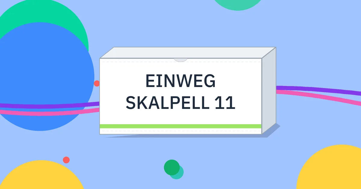 Symbolbild: Packung mit der Aufschrift EINWEG SKALPELL 11 (PZN 16916008) – Verfügbarkeit und Bezug in Apotheken in Frankfurt am Main