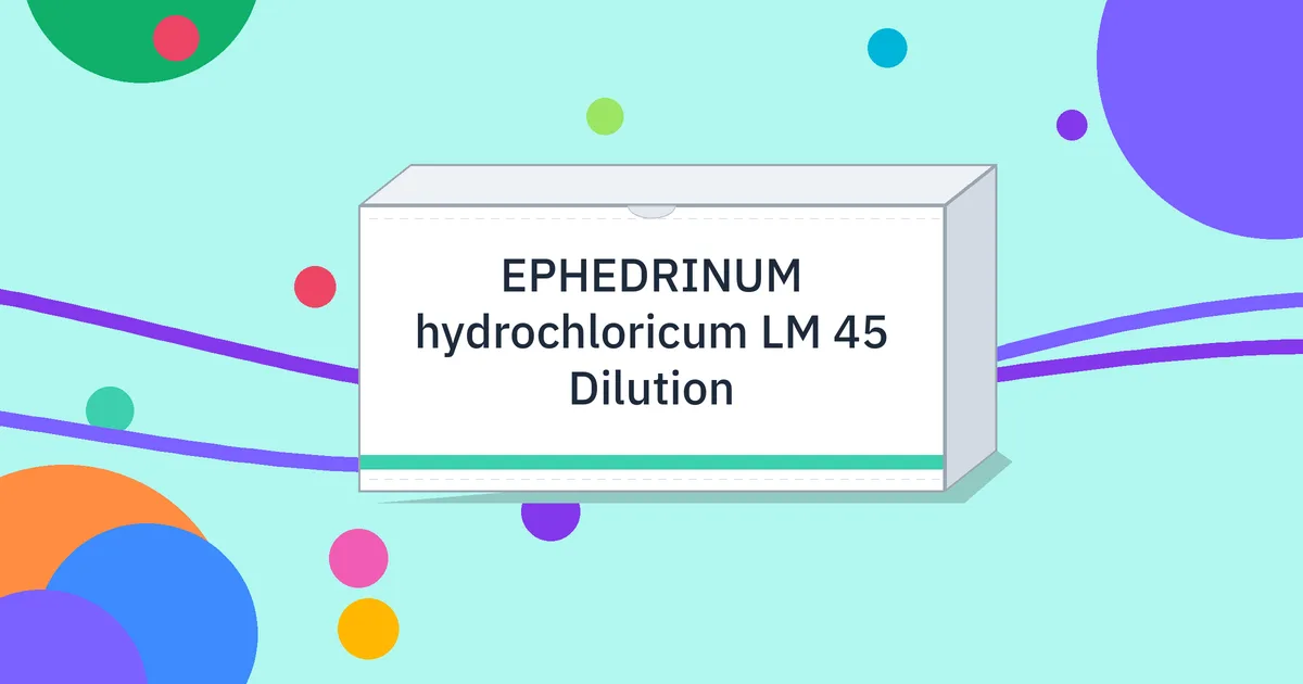 Symbolbild: Packung mit der Aufschrift EPHEDRINUM hydrochloricum LM 45 Dilution (PZN 13471416) – Verfügbarkeit und Bezug in Apotheken in Frankfurt am Main