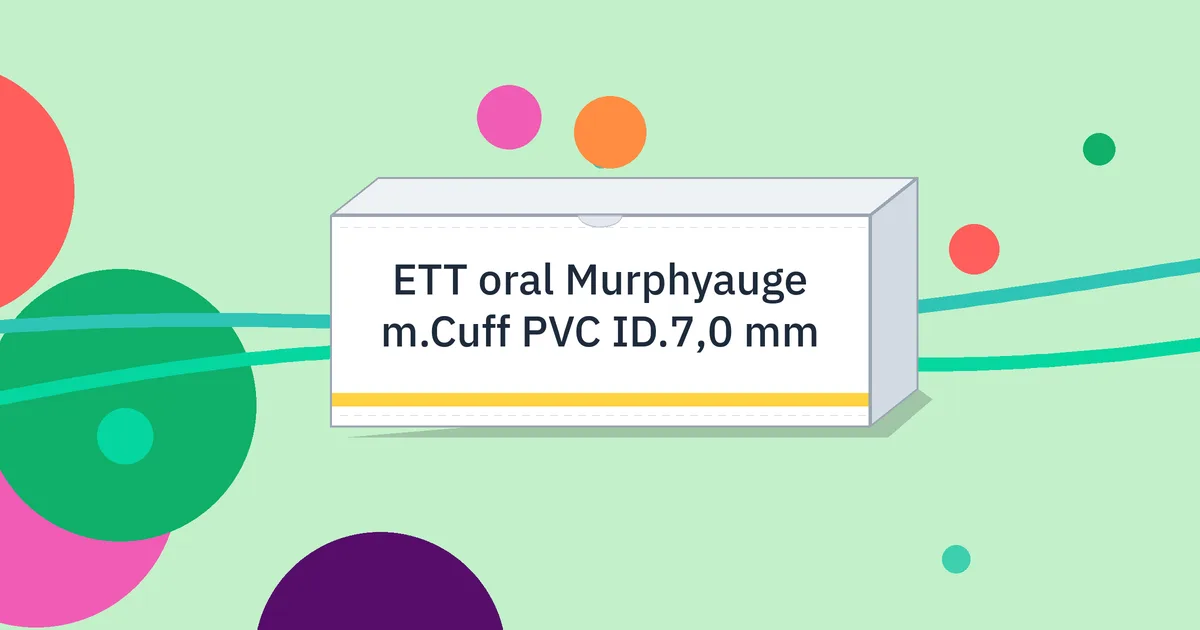 Symbolbild: Packung mit der Aufschrift ETT oral Murphyauge m.Cuff PVC ID.7,0 mm (PZN 19121120) – Verfügbarkeit und Bezug in Apotheken in Frankfurt am Main