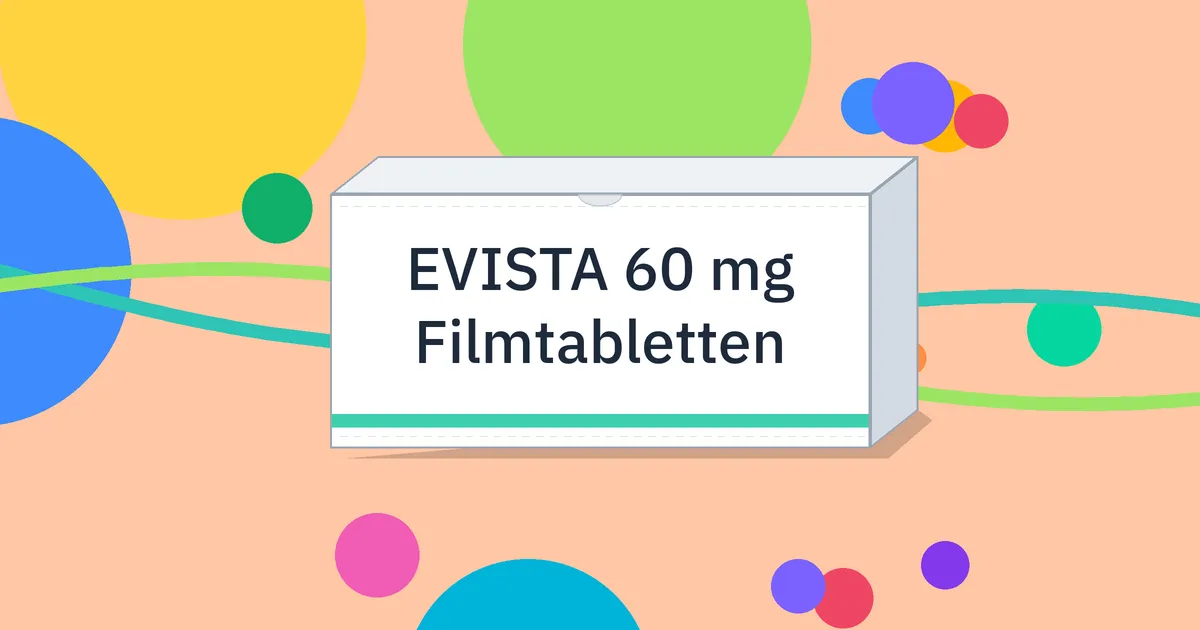 Symbolbild: Packung mit der Aufschrift EVISTA 60 mg Filmtabletten (PZN 00027890) – Verfügbarkeit und Bezug in Apotheken in Frankfurt am Main