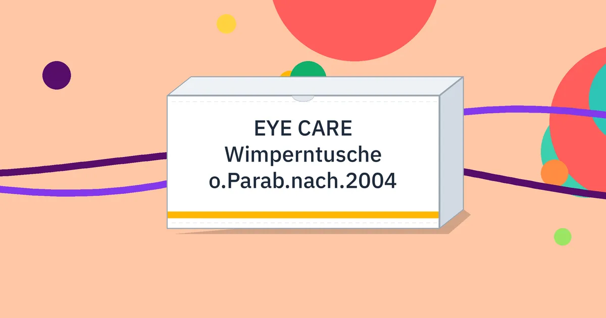 Symbolbild: Packung mit der Aufschrift EYE CARE Wimperntusche o.Parab.nach.2004 (PZN 01102814) – Verfügbarkeit und Bezug in Apotheken in Frankfurt am Main