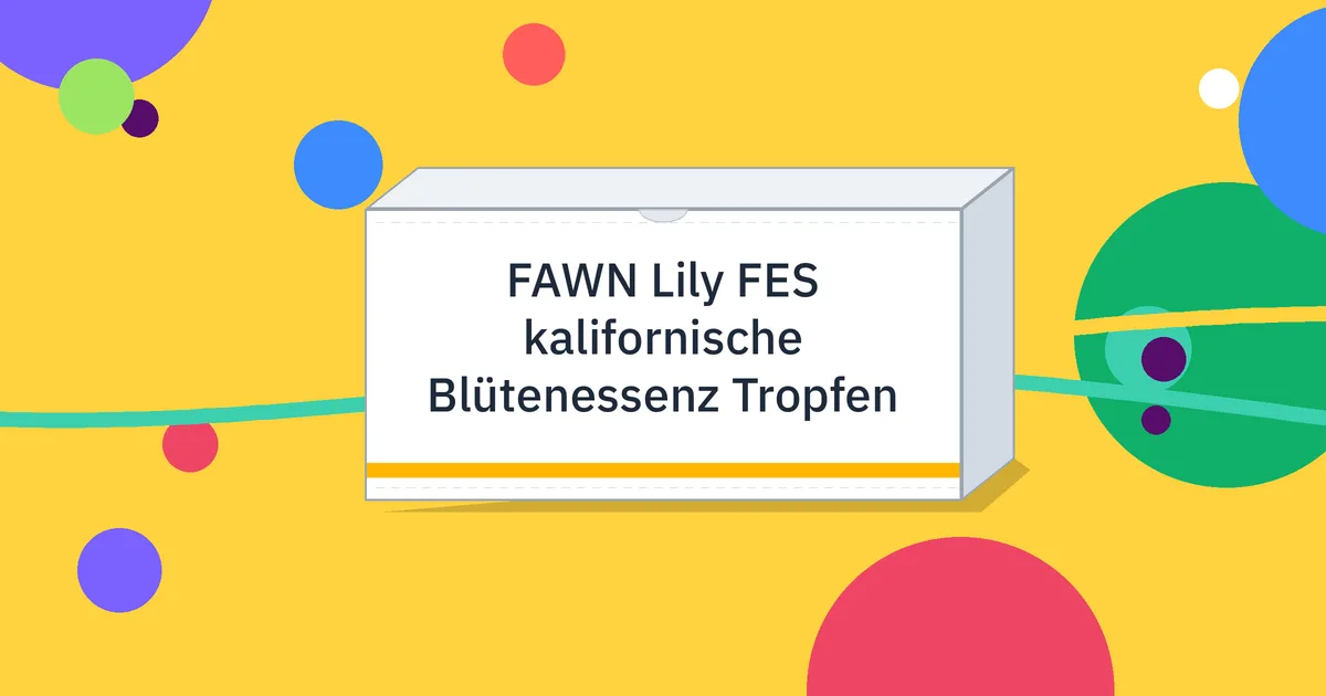 Symbolbild: Packung mit der Aufschrift FAWN Lily FES kalifornische Blütenessenz Tropfen (PZN 09172240) – Verfügbarkeit und Bezug in Apotheken in Frankfurt am Main