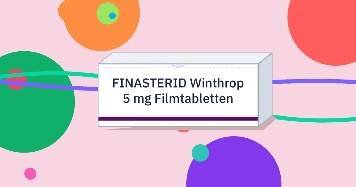 Symbolbild: Packung mit der Aufschrift FINASTERID Winthrop 5 mg Filmtabletten (PZN 18031260) – Verfügbarkeit und Bezug in Apotheken in Frankfurt am Main