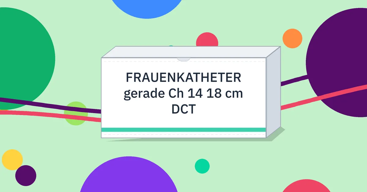 Symbolbild: Packung mit der Aufschrift FRAUENKATHETER gerade Ch 14 18 cm DCT (PZN 11896755) – Verfügbarkeit und Bezug in Apotheken in Frankfurt am Main