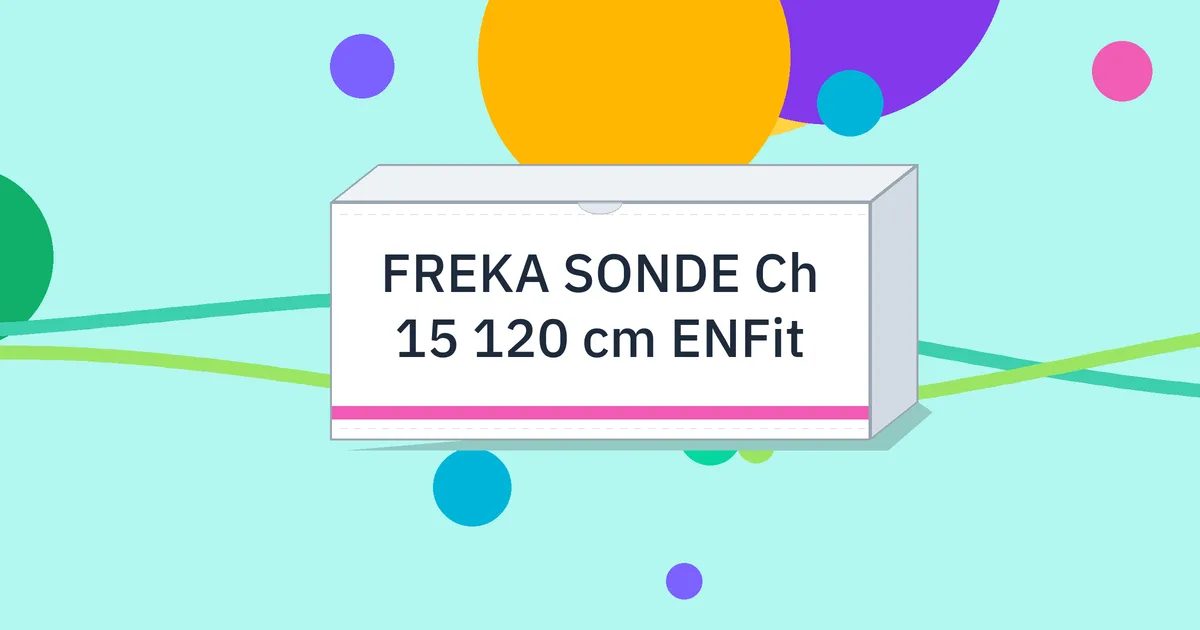 Symbolbild: Packung mit der Aufschrift FREKA SONDE Ch 15 120 cm ENFit (PZN 11345452) – Verfügbarkeit und Bezug in Apotheken in Frankfurt am Main