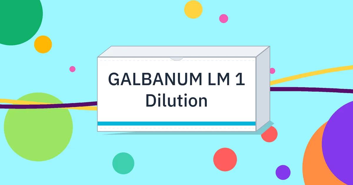 Symbolbild: Packung mit der Aufschrift GALBANUM LM 1 Dilution (PZN 13495150) – Verfügbarkeit und Bezug in Apotheken in Frankfurt am Main