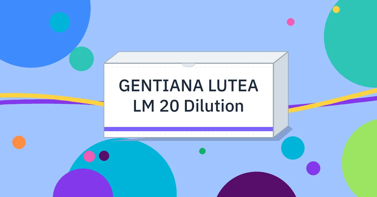Symbolbild: Packung mit der Aufschrift GENTIANA LUTEA LM 20 Dilution (PZN 12876306) – Verfügbarkeit und Bezug in Apotheken in Frankfurt am Main