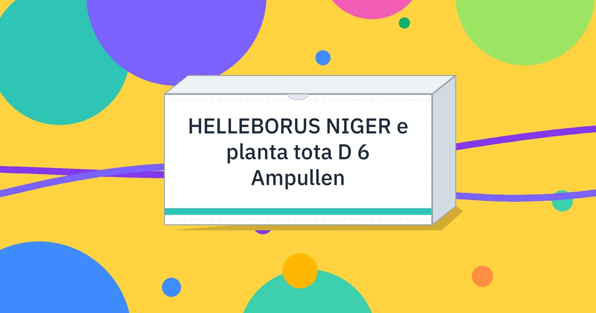 Symbolbild: Packung mit der Aufschrift HELLEBORUS NIGER e planta tota D 6 Ampullen (PZN 02878681) – Verfügbarkeit und Bezug in Apotheken in Frankfurt am Main