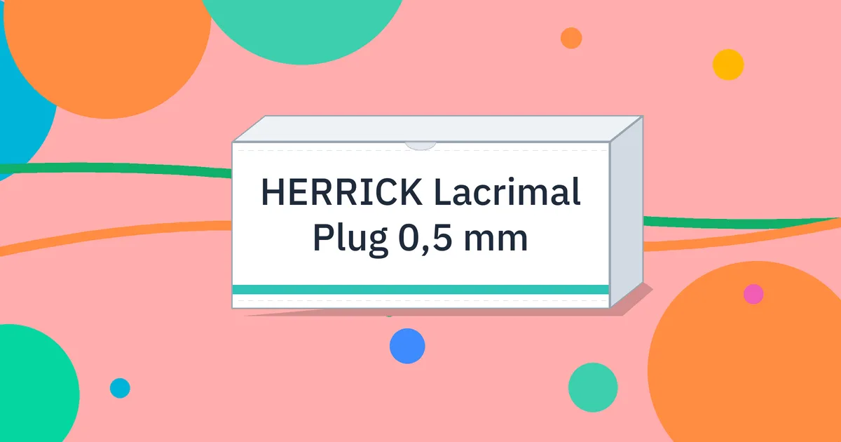 Symbolbild: Packung mit der Aufschrift HERRICK Lacrimal Plug 0,5 mm (PZN 06330968) – Verfügbarkeit und Bezug in Apotheken in Frankfurt am Main