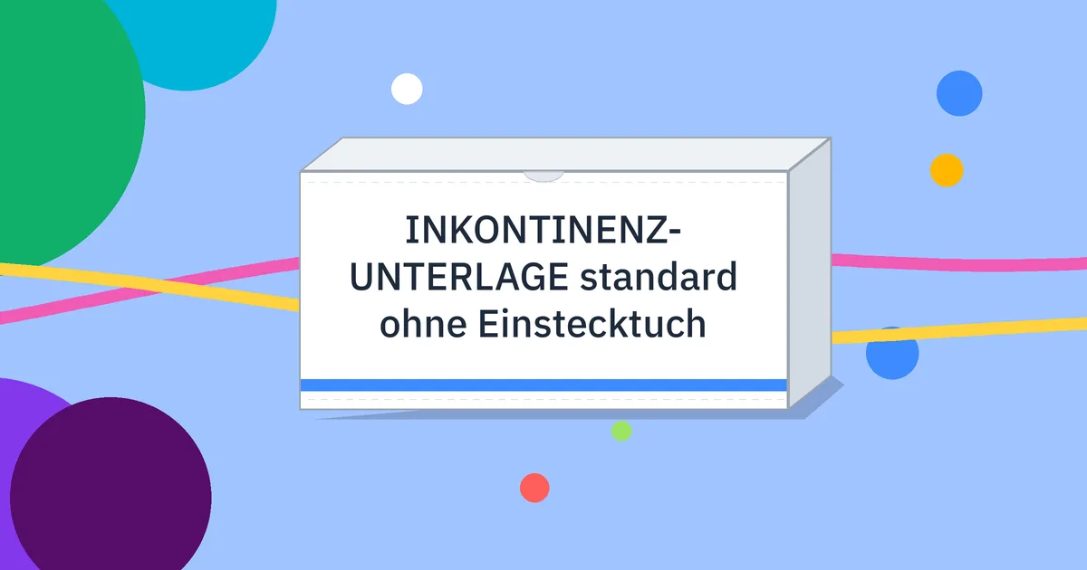 Symbolbild: Packung mit der Aufschrift INKONTINENZ-UNTERLAGE standard ohne Einstecktuch (PZN 00914390) – Verfügbarkeit und Bezug in Apotheken in Frankfurt am Main