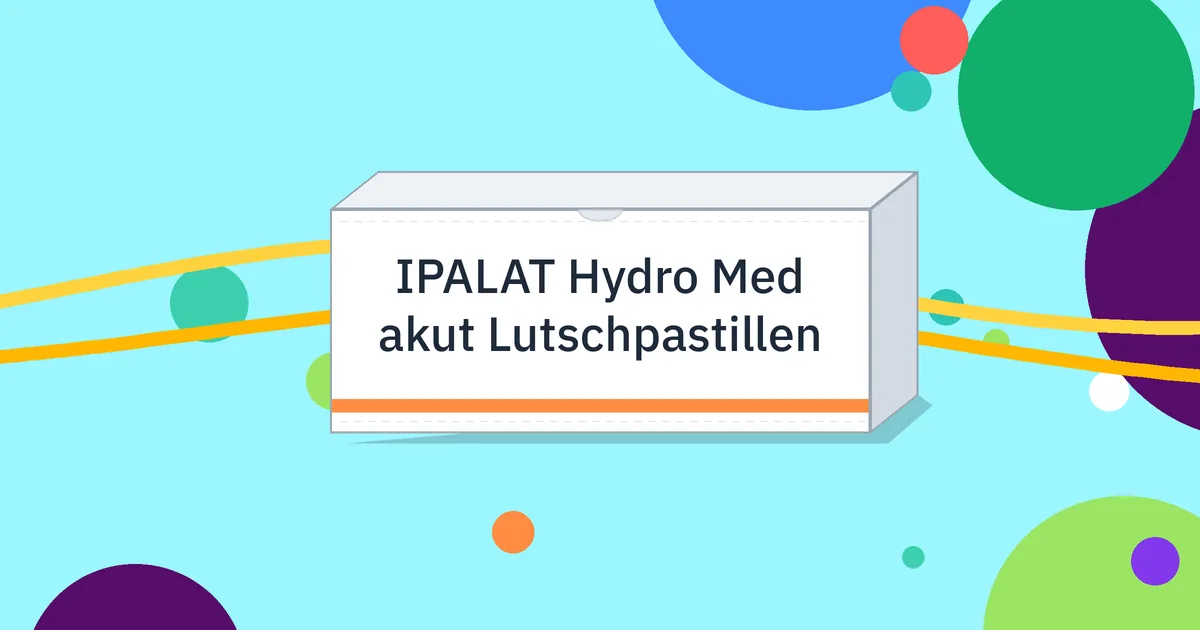 Symbolbild: Packung mit der Aufschrift IPALAT Hydro Med akut Lutschpastillen (PZN 18028298) – Verfügbarkeit und Bezug in Apotheken in Frankfurt am Main