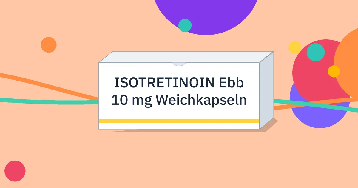 Symbolbild: Packung mit der Aufschrift ISOTRETINOIN Ebb 10 mg Weichkapseln (PZN 19979280) – Verfügbarkeit und Bezug in Apotheken in Frankfurt am Main