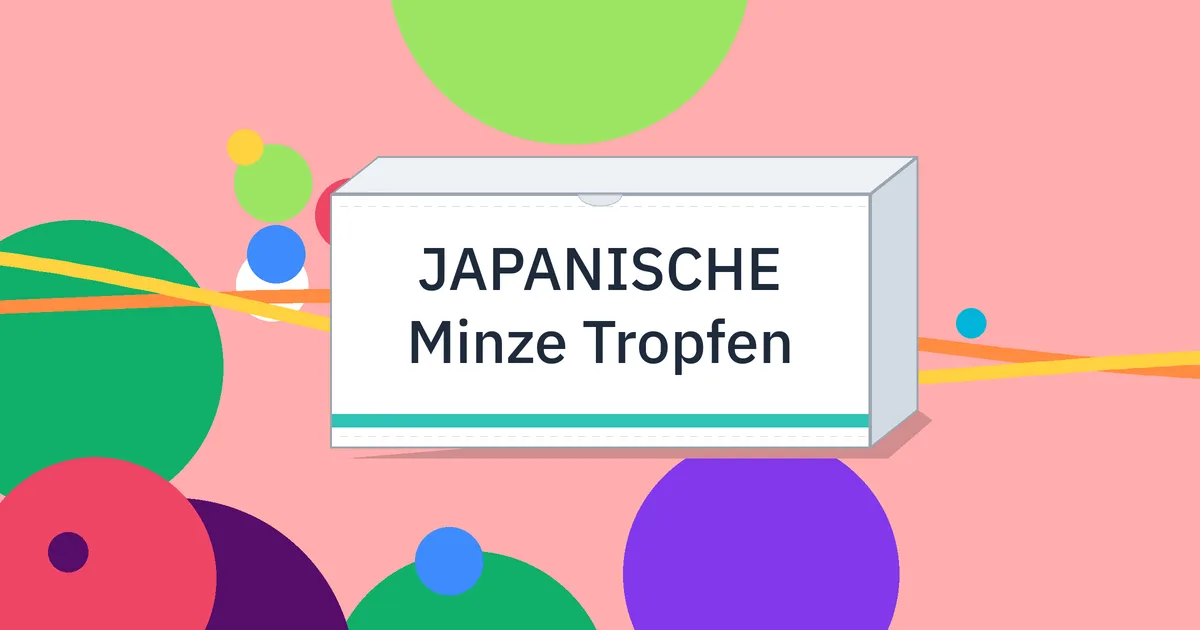 Symbolbild: Packung mit der Aufschrift JAPANISCHE Minze Tropfen (PZN 19141507) – Verfügbarkeit und Bezug in Apotheken in Frankfurt am Main
