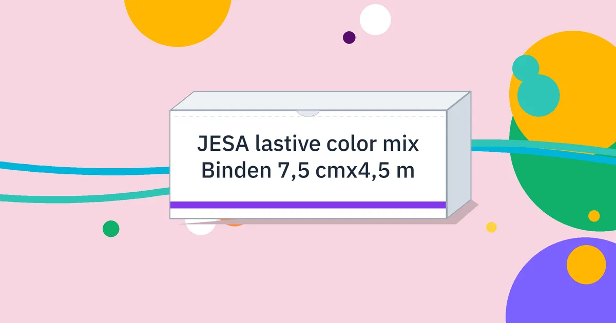 Symbolbild: Packung mit der Aufschrift JESA lastive color mix Binden 7,5 cmx4,5 m (PZN 11284489) – Verfügbarkeit und Bezug in Apotheken in Frankfurt am Main