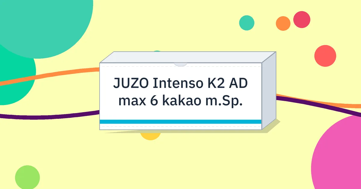 Symbolbild: Packung mit der Aufschrift JUZO Intenso K2 AD max 6 kakao m.Sp. (PZN 18609546) – Verfügbarkeit und Bezug in Apotheken in Frankfurt am Main