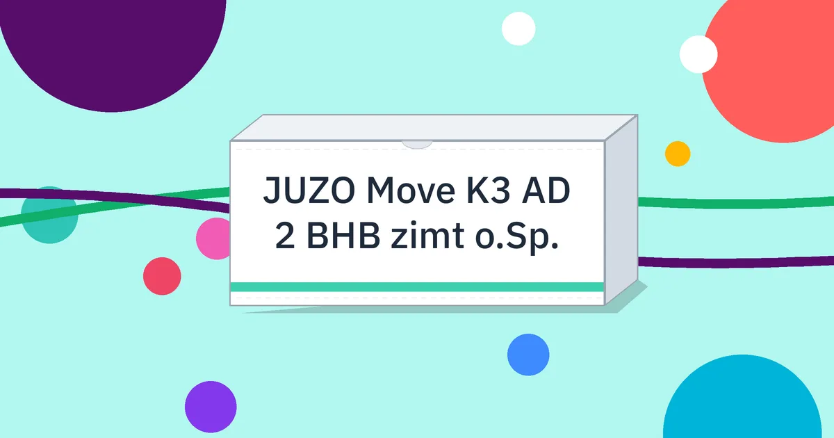 Symbolbild: Packung mit der Aufschrift JUZO Move K3 AD 2 BHB zimt o.Sp. (PZN 18567693) – Verfügbarkeit und Bezug in Apotheken in Frankfurt am Main
