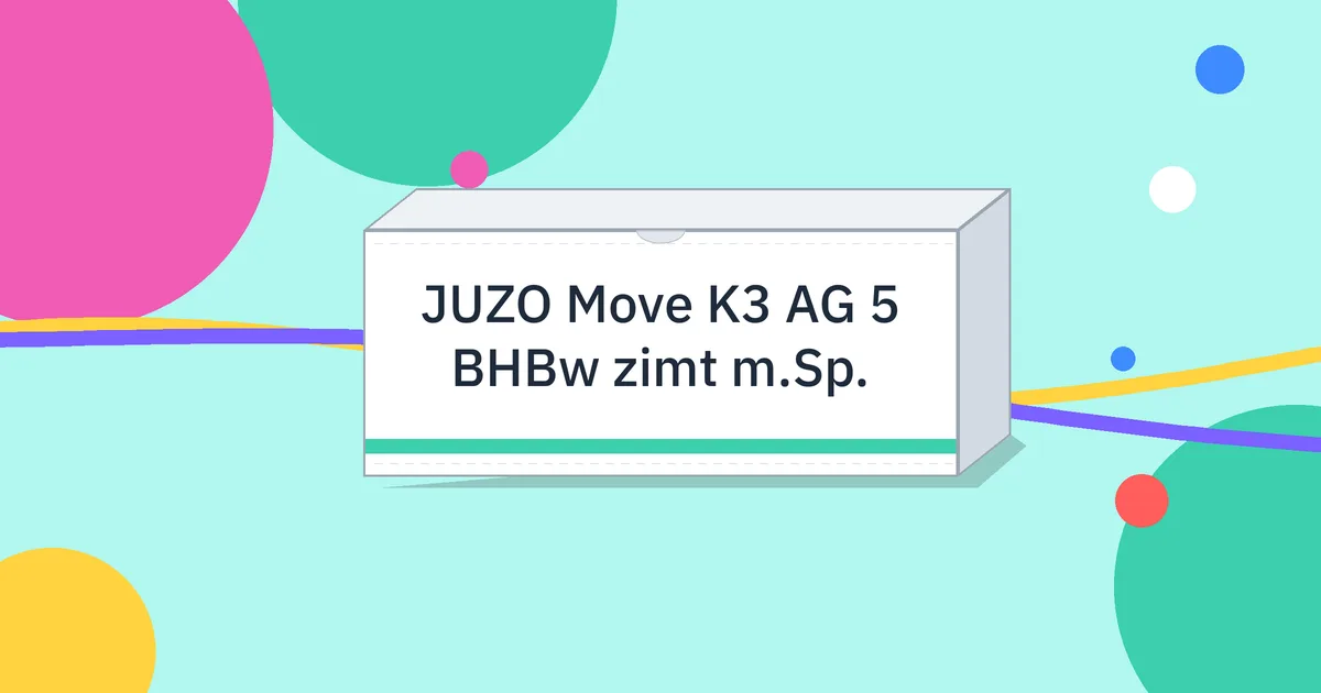 Symbolbild: Packung mit der Aufschrift JUZO Move K3 AG 5 BHBw zimt m.Sp. (PZN 18575876) – Verfügbarkeit und Bezug in Apotheken in Frankfurt am Main