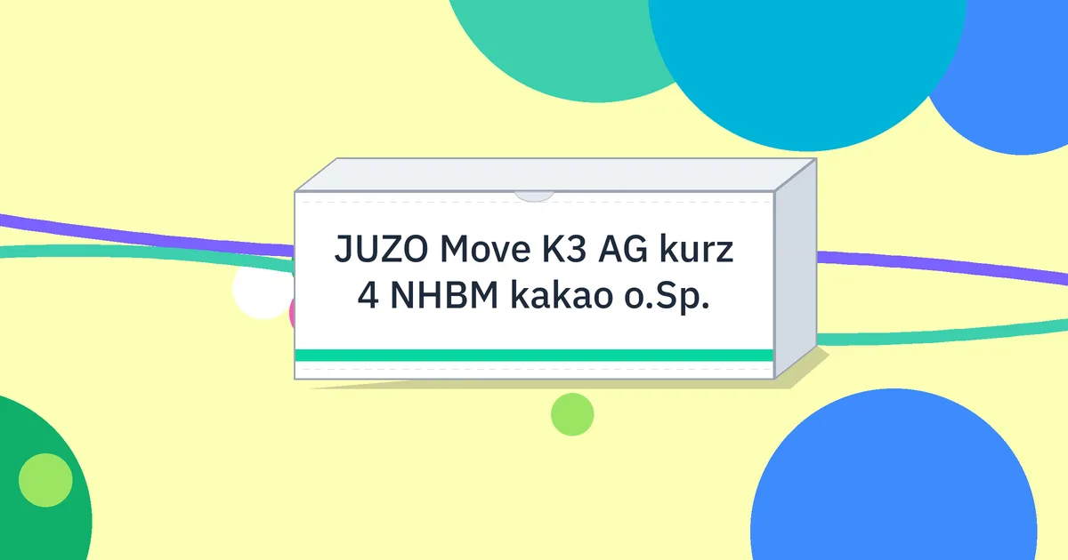 Symbolbild: Packung mit der Aufschrift JUZO Move K3 AG kurz 4 NHBM kakao o.Sp. (PZN 18592691) – Verfügbarkeit und Bezug in Apotheken in Frankfurt am Main