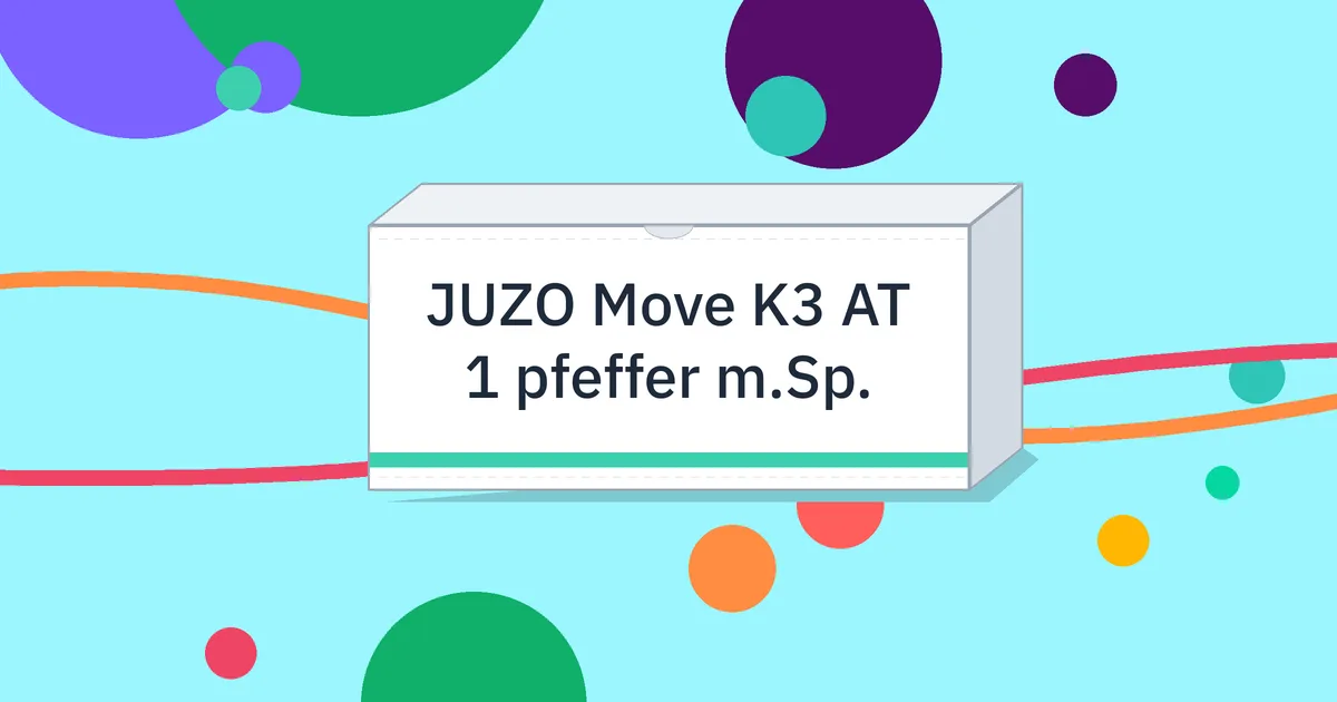 Symbolbild: Packung mit der Aufschrift JUZO Move K3 AT 1 pfeffer m.Sp. (PZN 20676768) – Verfügbarkeit und Bezug in Apotheken in Frankfurt am Main