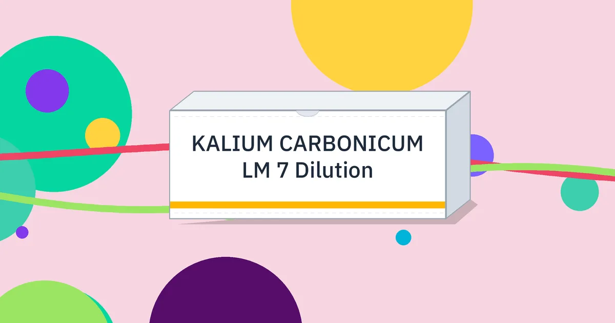 Symbolbild: Packung mit der Aufschrift KALIUM CARBONICUM LM 7 Dilution (PZN 12918252) – Verfügbarkeit und Bezug in Apotheken in Frankfurt am Main