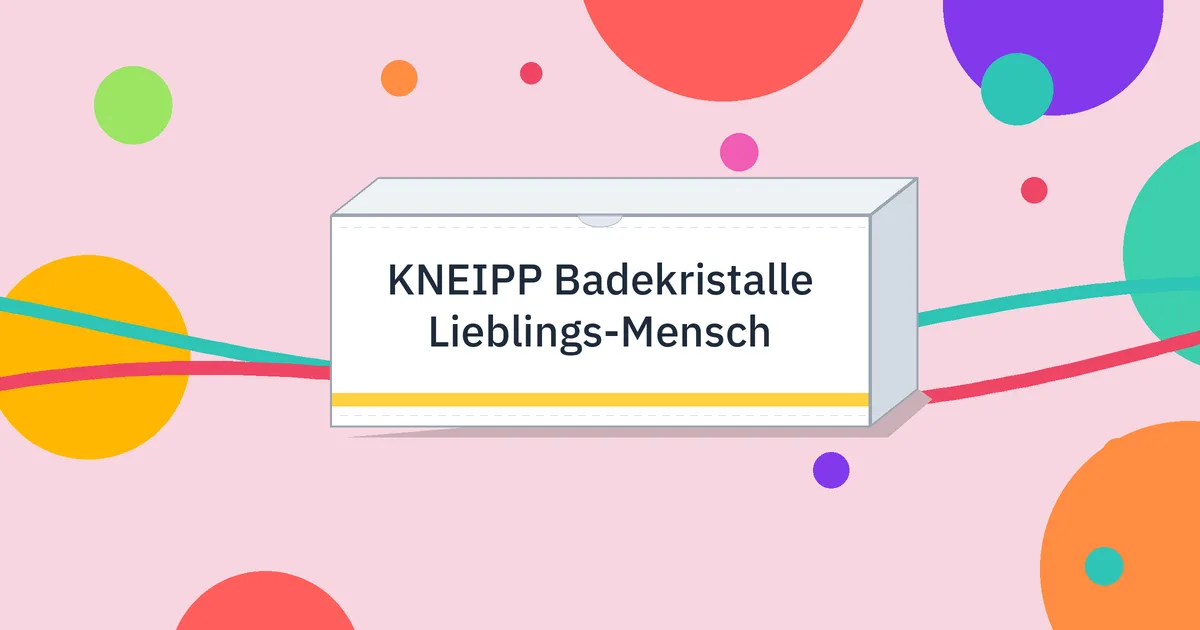 Symbolbild: Packung mit der Aufschrift KNEIPP Badekristalle Lieblings-Mensch (PZN 18745255) – Verfügbarkeit und Bezug in Apotheken in Frankfurt am Main