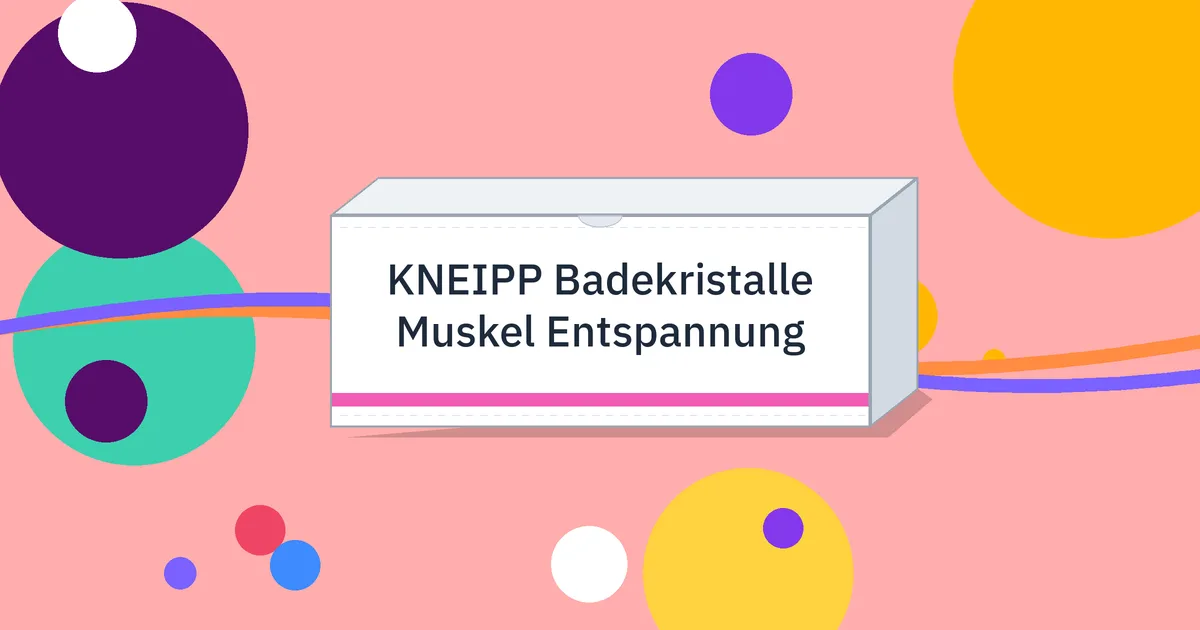 Symbolbild: Packung mit der Aufschrift KNEIPP Badekristalle Muskel Entspannung (PZN 17443090) – Verfügbarkeit und Bezug in Apotheken in Frankfurt am Main