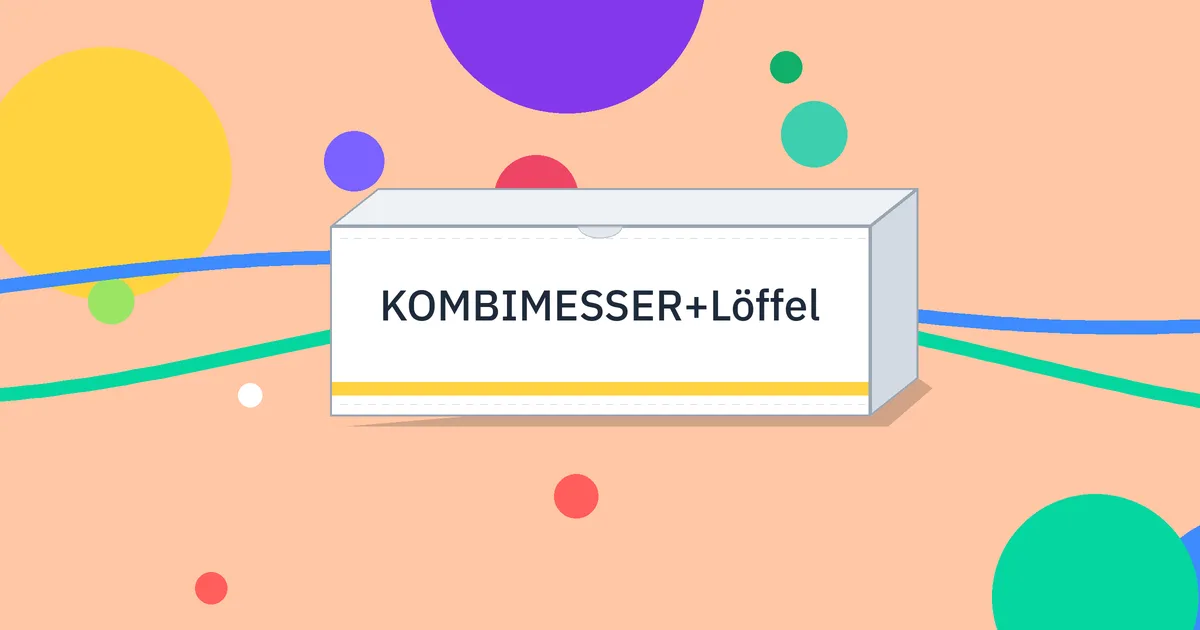 Symbolbild: Packung mit der Aufschrift KOMBIMESSER+Löffel (PZN 07742555) – Verfügbarkeit und Bezug in Apotheken in Frankfurt am Main