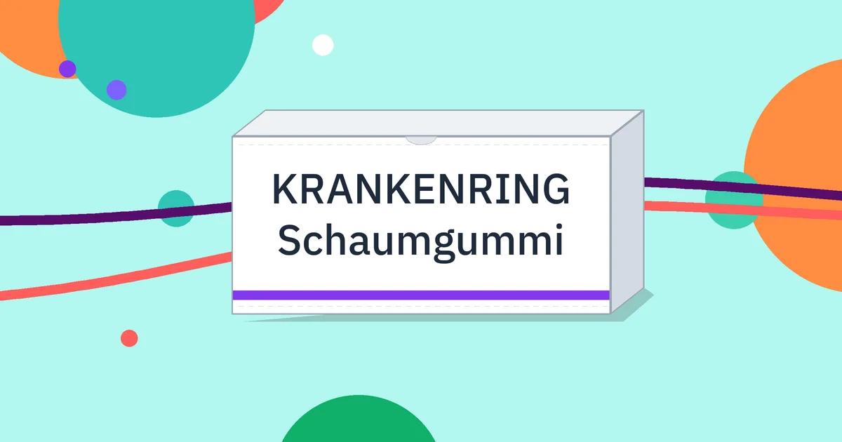 Symbolbild: Packung mit der Aufschrift KRANKENRING Schaumgummi (PZN 01732389) – Verfügbarkeit und Bezug in Apotheken in Frankfurt am Main